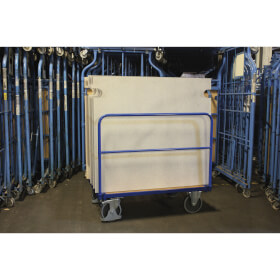 VARIOfit Bügelwagen Transportwagen mit 2 Rohrbügeln und stabieler MDF ...