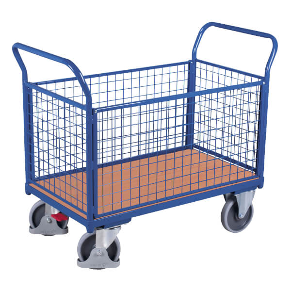 VARIOfit Transportwagen mit Drahtwänden Vierwandwagen mit Stirnwand aus ...