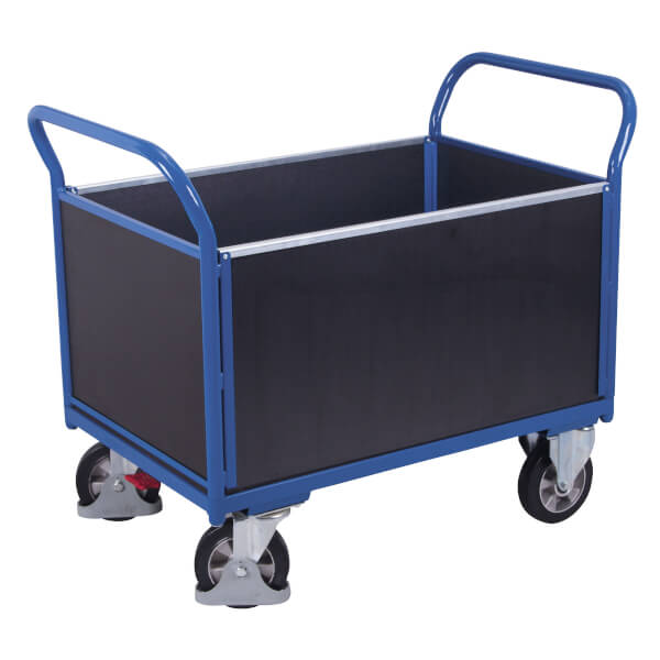 VARIOfit Transport-Schwerlastwagen mit Siebdruckplatte mit 4 Wänden und ...