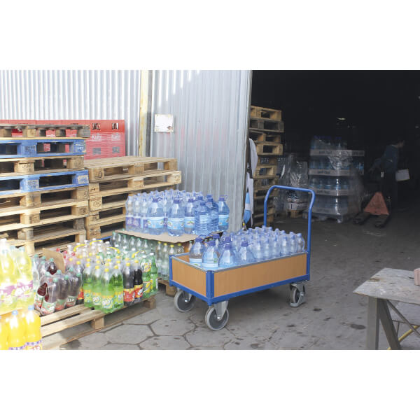VARIOfit Holzkastenwagen Transportwagen mit Holzwerkstoffplatten ...