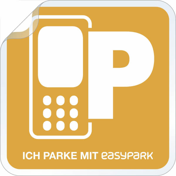Parkticket Easypark Vignette Hinterglasaufkleber ich parke mit Easypark ...