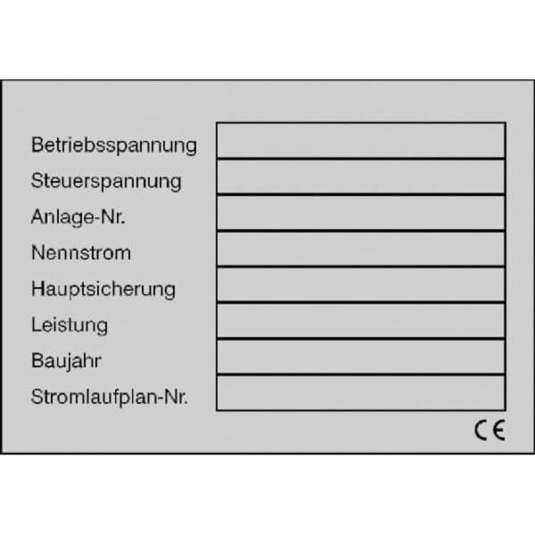 Typenschilder Online-Shop