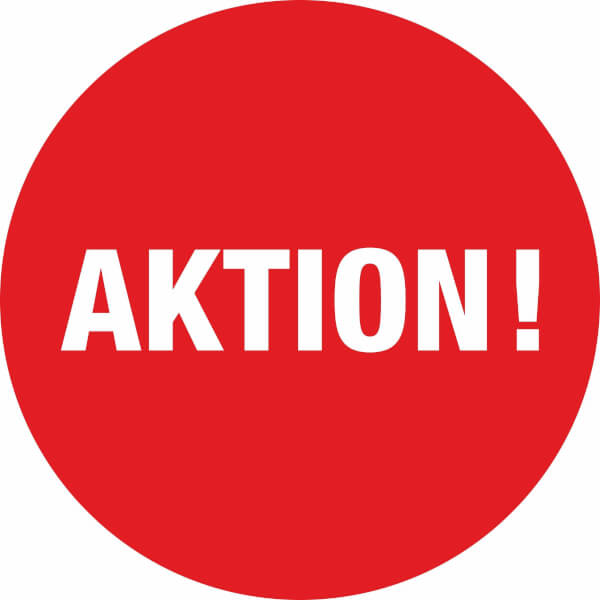 Hinweisschild Aktion direkt beim Hersteller kaufen