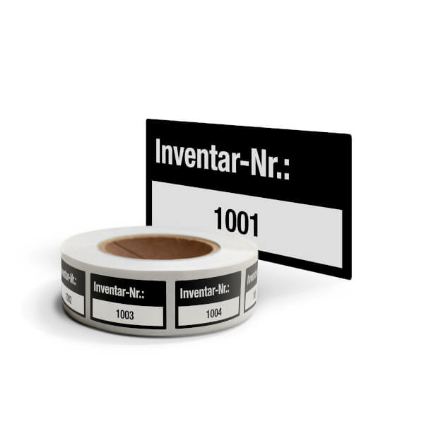 Inventaretiketten Inventar-Nr.: fortlaufend nummeriert 1001 - 2000 ...