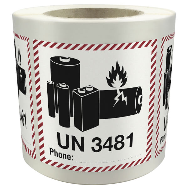 UN 3091 Lithium Battery Handling Labels, 59% OFF