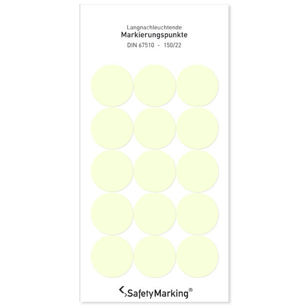 Markierungspunkte auf Bogen langnachleuchtende Klebepunkte direkt beim ...