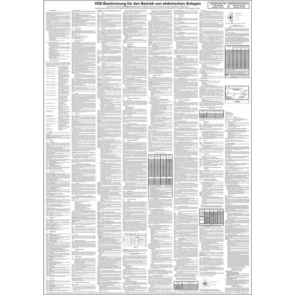 Aushang - VDE 0105-100 Betrieb von elektrischen Anlagen direkt beim Hersteller kaufen