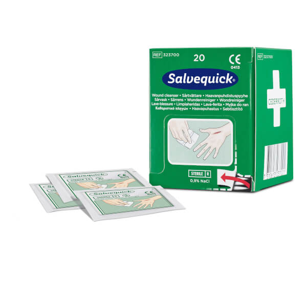 Salvequick Wound Cleanser Wundreiniger x20 ersetzen Watte und flüssigen ...