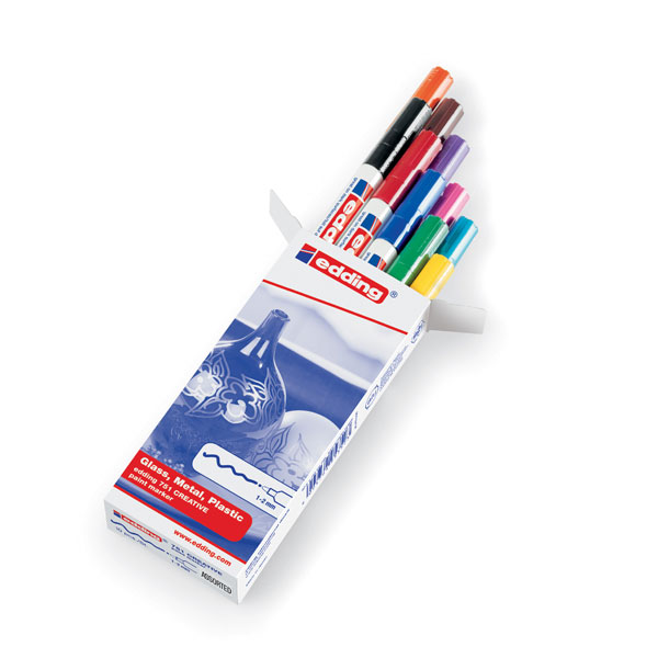 Edding 751 Lackmarker mit Rundspitze 1-2 mm markieren nahezu aller ...