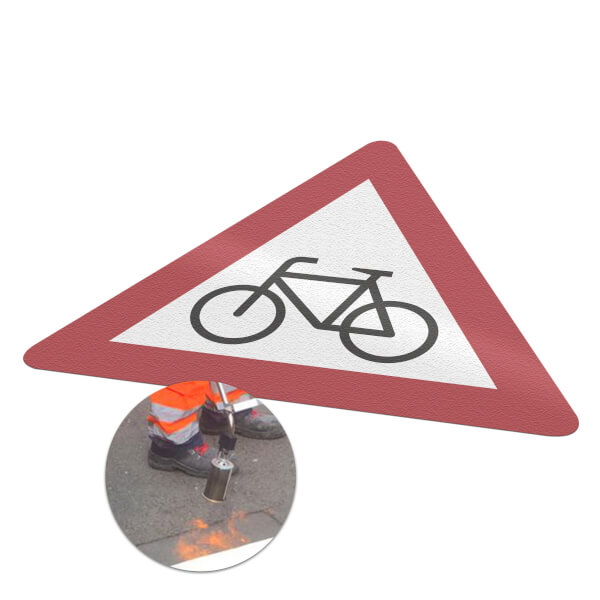 Premark thermoplastische Bodenmarkierung Radverkehr Aufstellung rechts ...
