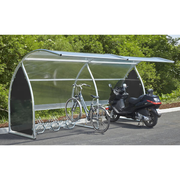 Mottez Unterstand Erweiterung geschlossen mit Rück- und Seitenwand ...