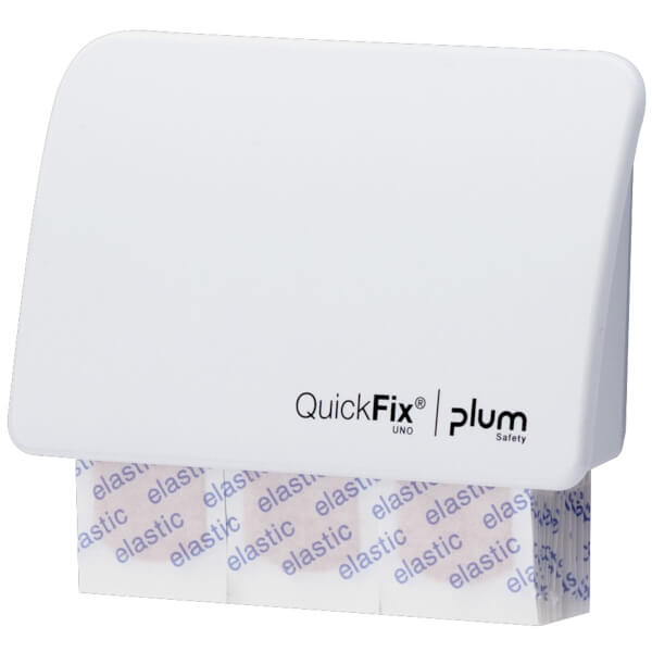 Plum QuickFix Pflasterspender weiß befüllt mit 45 elastischen Pflastern ...