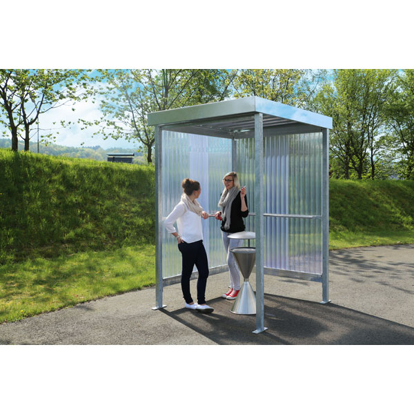 WSM Raucherkabine JENA Raucherüberdachung Bausatz 1 Rück- und ...
